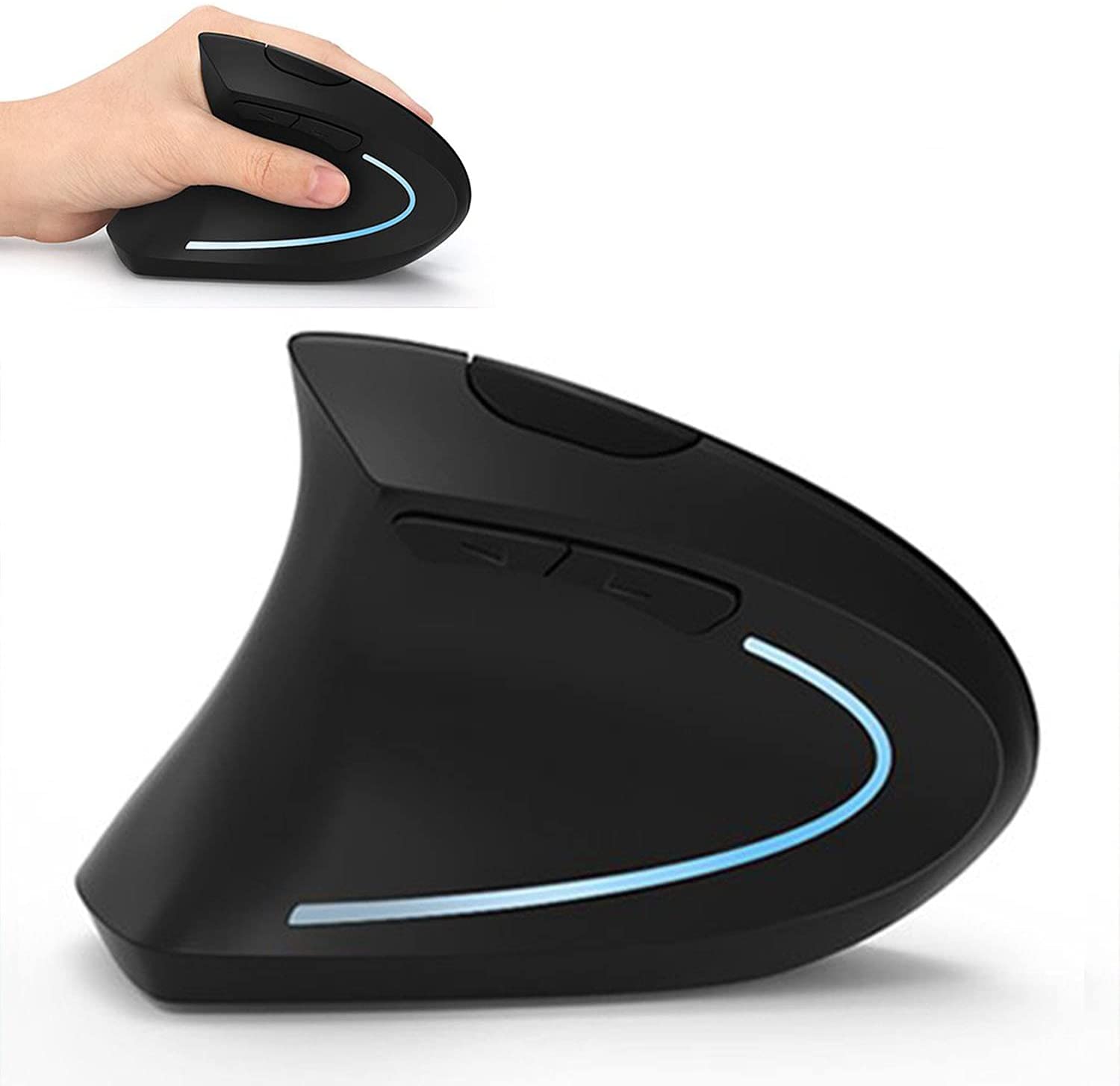 Ergonomic Mouse, Vertical Wireless Mouse - Lekvey Rechargeable 2.4GHz ...